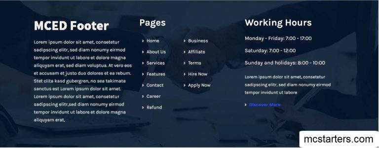 Download 50+ Free Elementor Footer Templates | Mcs
