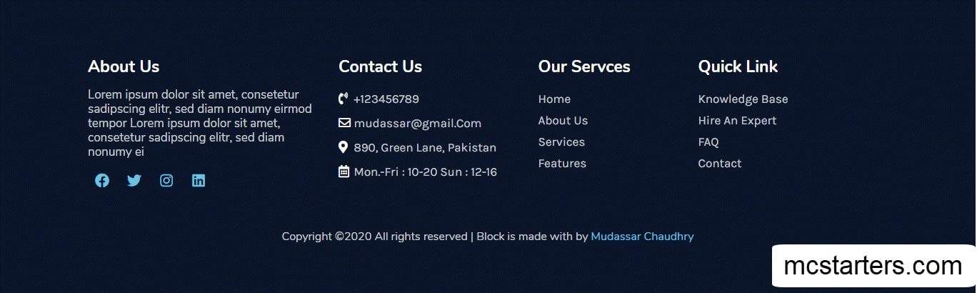 Download 50+ Free Elementor Footer Templates | Mc Starters