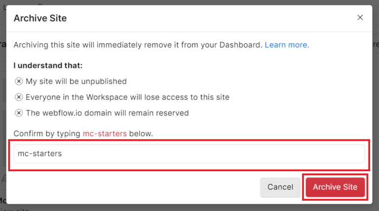 How To Archive Or Delete Site In Webflow Dashboard: Step-by-Step Guide