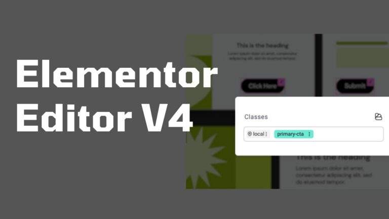 Elementor Editor V4 Alpha – First Look | Mc Starters