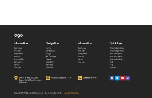Download 50+ Free Elementor Footer Templates | MC Starters