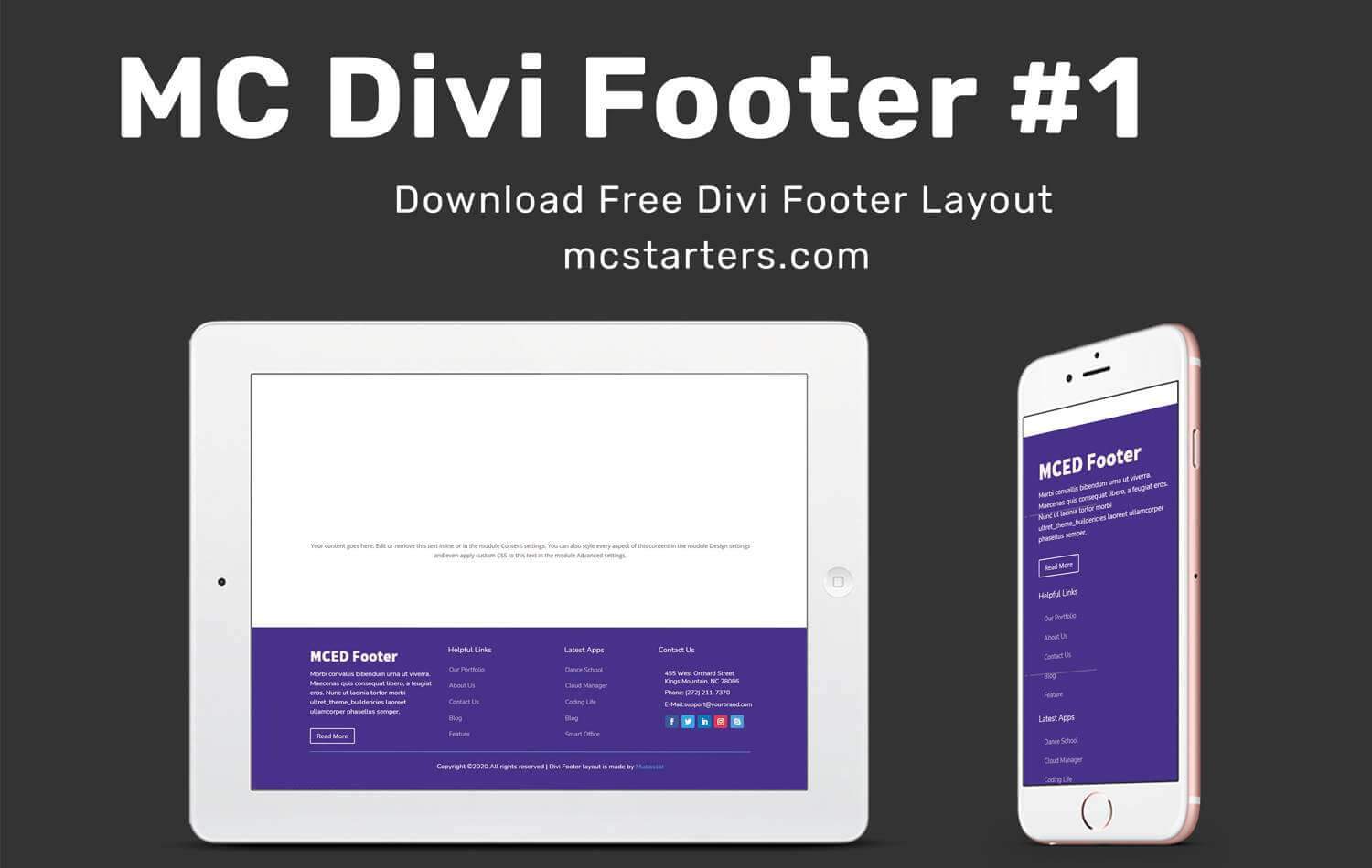 Downoad Free Divi Footer Layout 1 | MC Free Divi Footer Downoad Free Divi Footer Layout 1 | MC Free Divi Footer