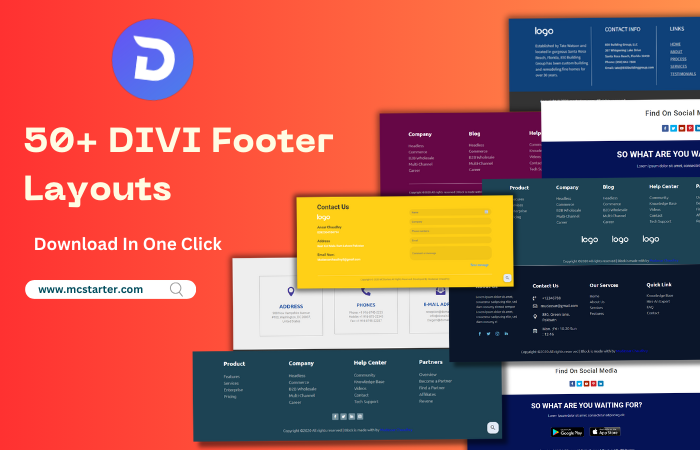 Download 50+ Divi Footer Layout | Mc Starters