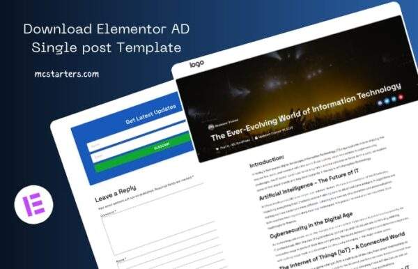 Download 10+ Elementor Single Post Templates | MC Starters