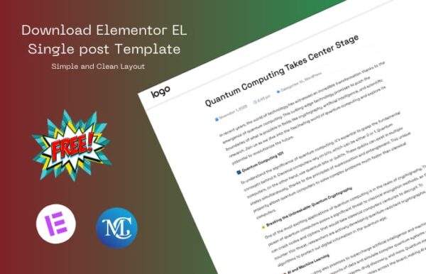 Download 500+ Free Elementor Templates | Mc Starters