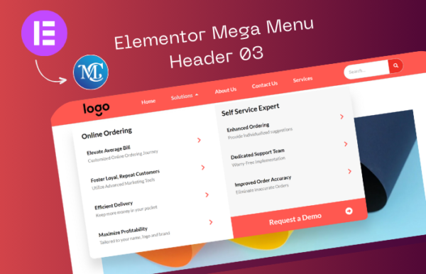 Download Elementor Mega Menu Templates | MC Starters