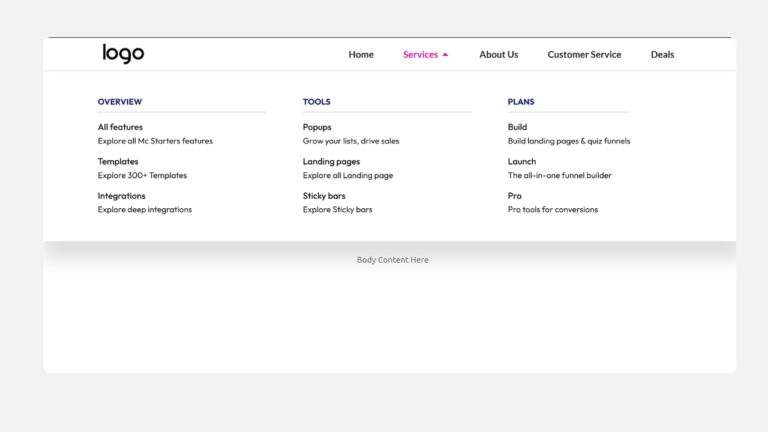 Elementor Mega Menu Templates - Download Now | Mc Starters