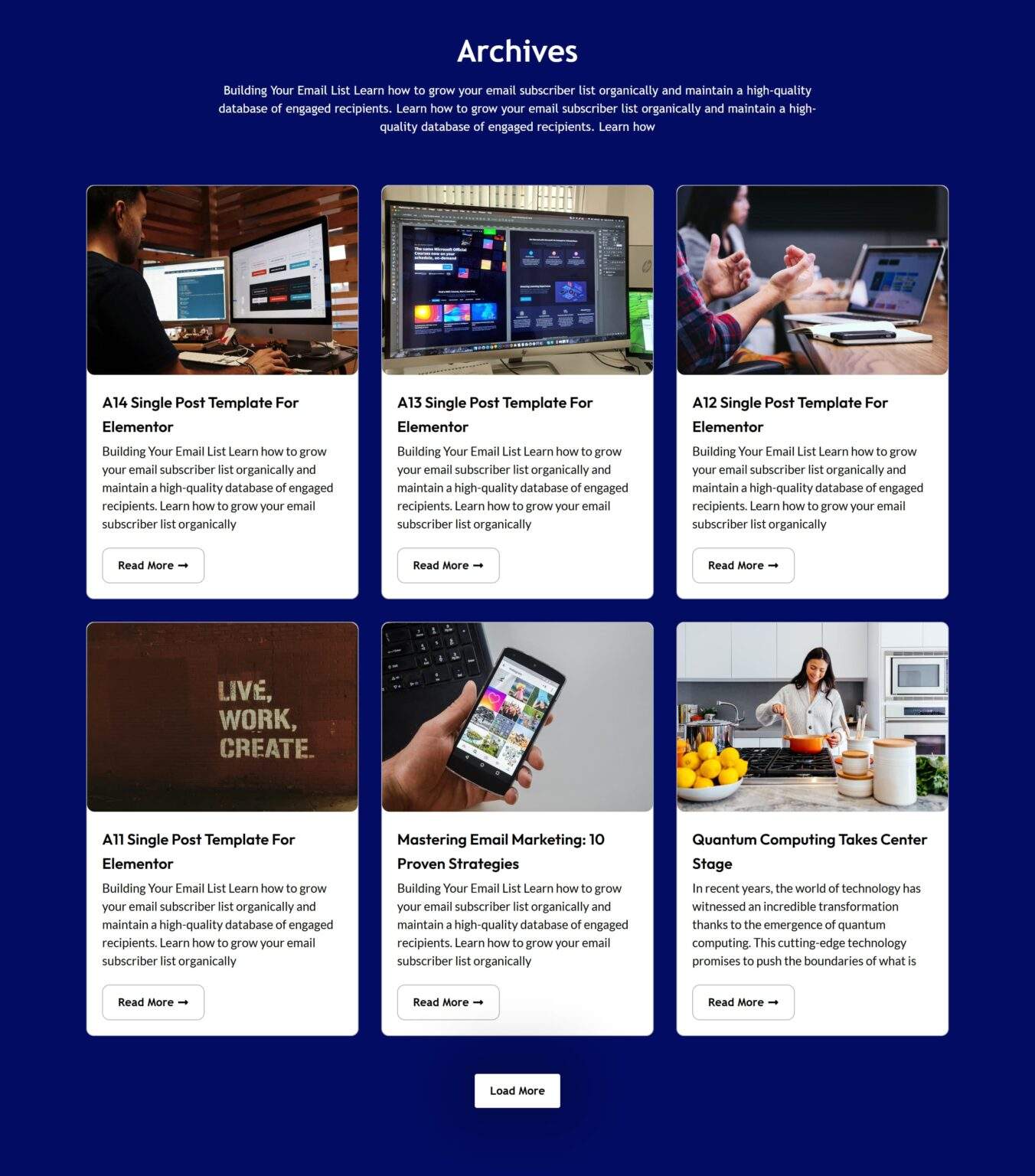 Download Elementor Blog Templates | Mc Starters