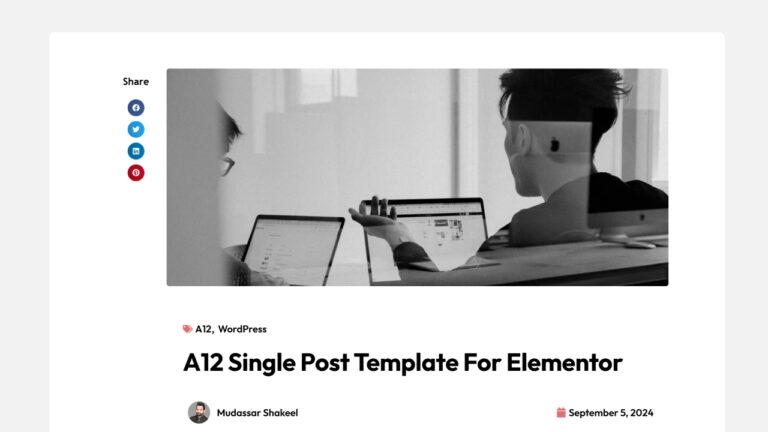 Download Elementor Single Post Templates | Mc Starters